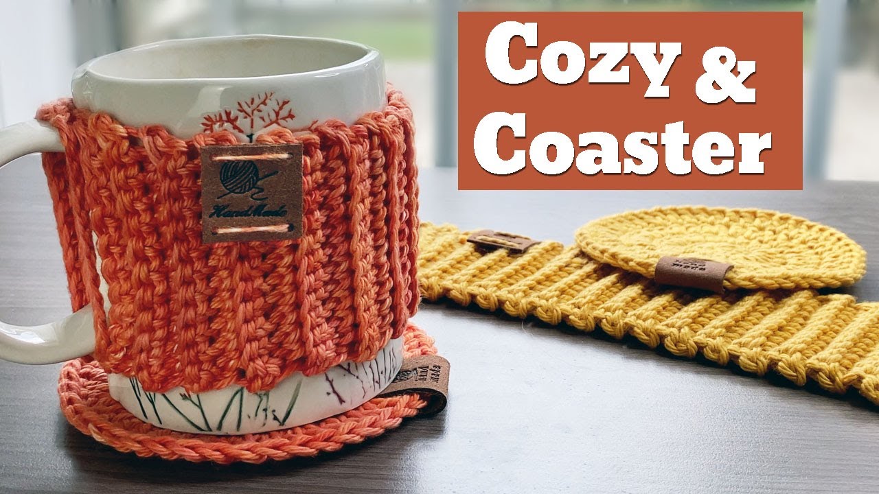 Super Easy Cup Cozy with Matching Coaster 🧶 - YouTube