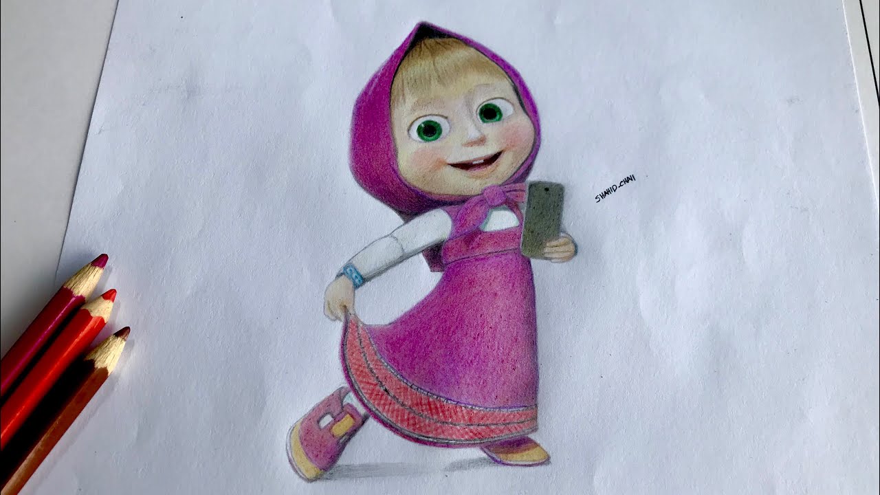 Drawing masha - Masha and the Bear |Timelapse |Shai ArtSketch - YouTube