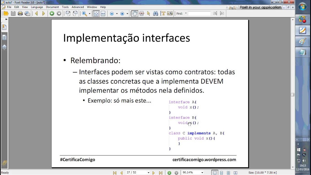#CertificaComigo - Aula 7 (parte 2: implementação de interfaces) - YouTube