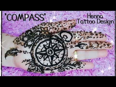 COMPASS TATTOO // NAUTICAL COMPASS // HENNA TATTOO DESIGN // COMPASS W ...