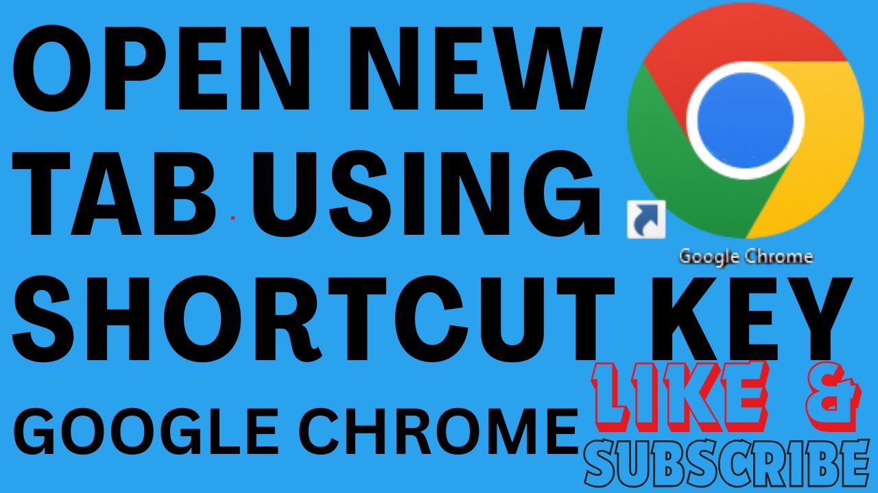 How To Open New Tab With Keyboard Chrome | Chrome New Tab Page - YouTube
