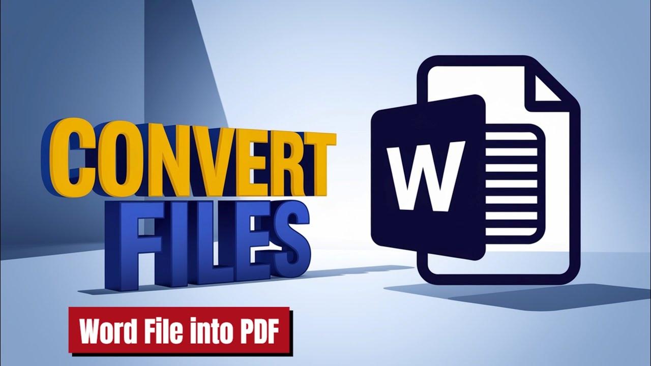 How to Convert Word File into PDF - YouTube