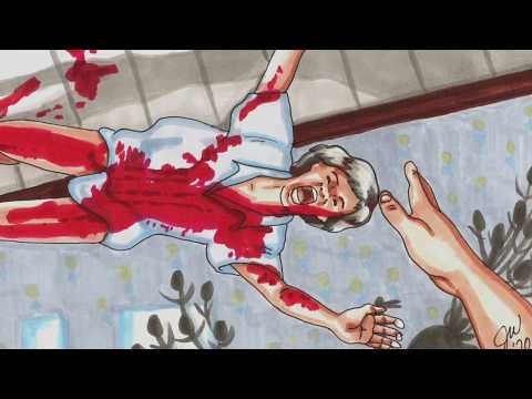 Time-lapse Drawing Nightmare on Elm Street Tina Gray's Death Scene