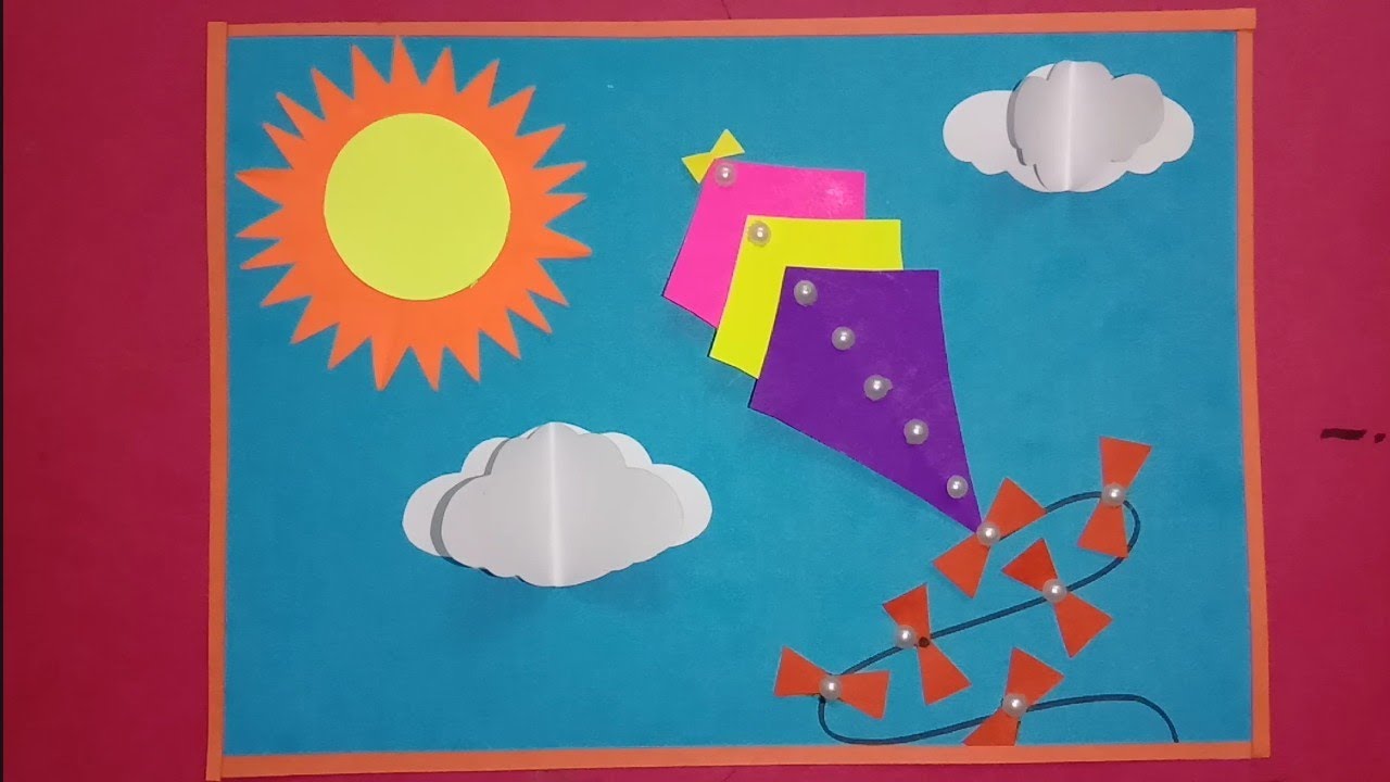 Makar sankranti craft / Makar sankranti kite craft / easy makar ...