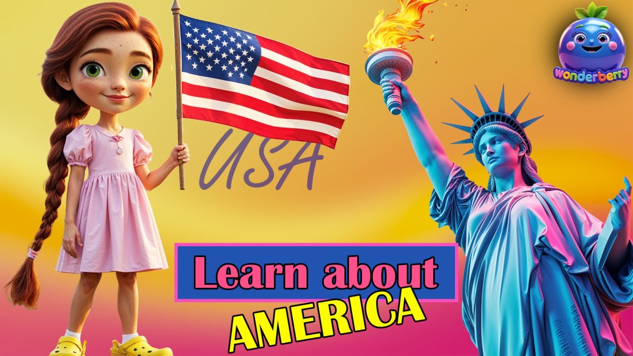 USA for Kids 🦅 Learn Symbols of America - Statue of Liberty, Eagle ...