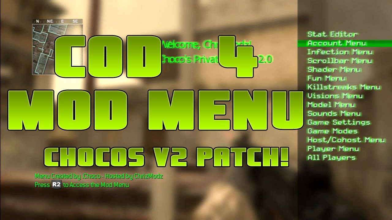 ★Choco's V2 + DL Link - COD 4 Mod Menu★ - YouTube