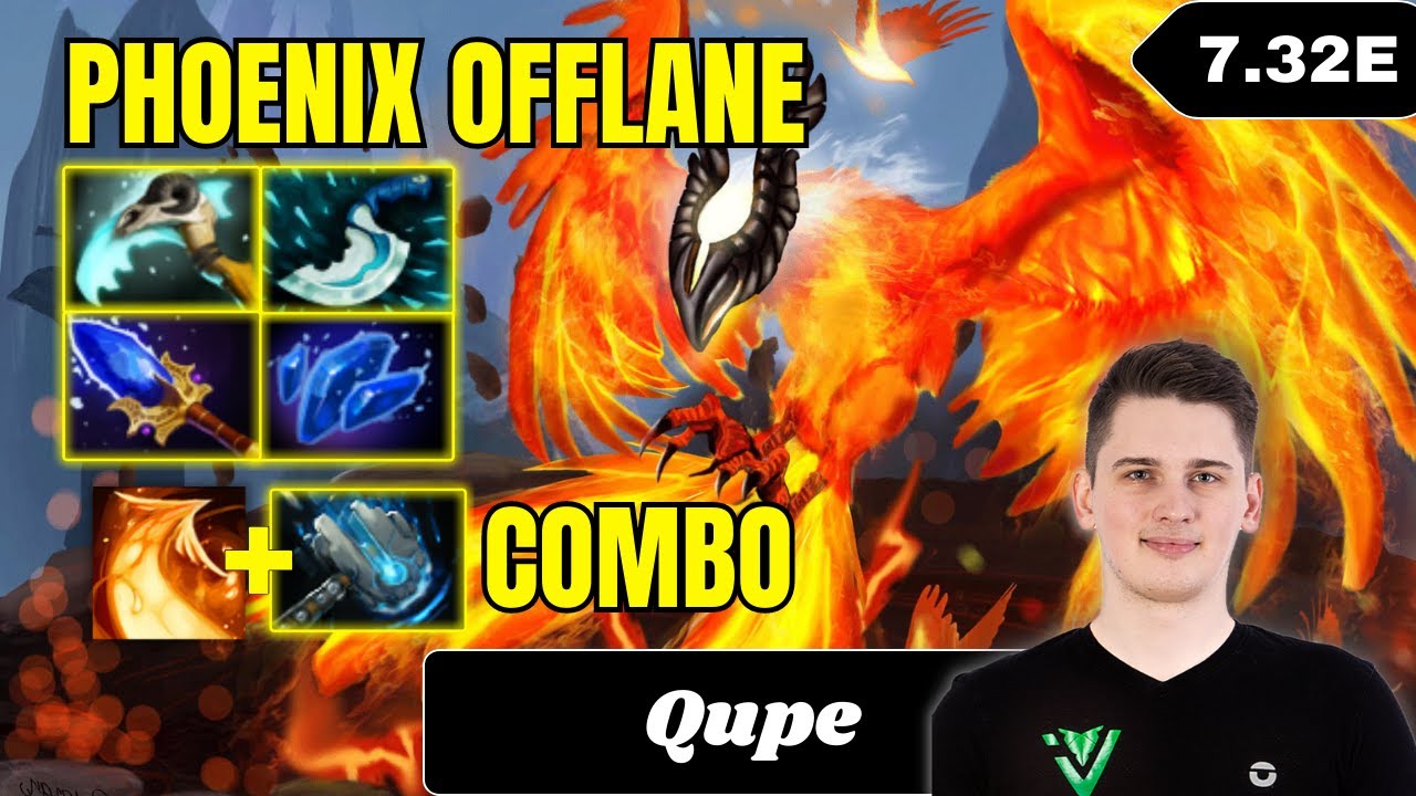 Qupe Phoenix Offlane COMEBACK Gameplay Patch 7.32e - Dota 2 Full Match ...