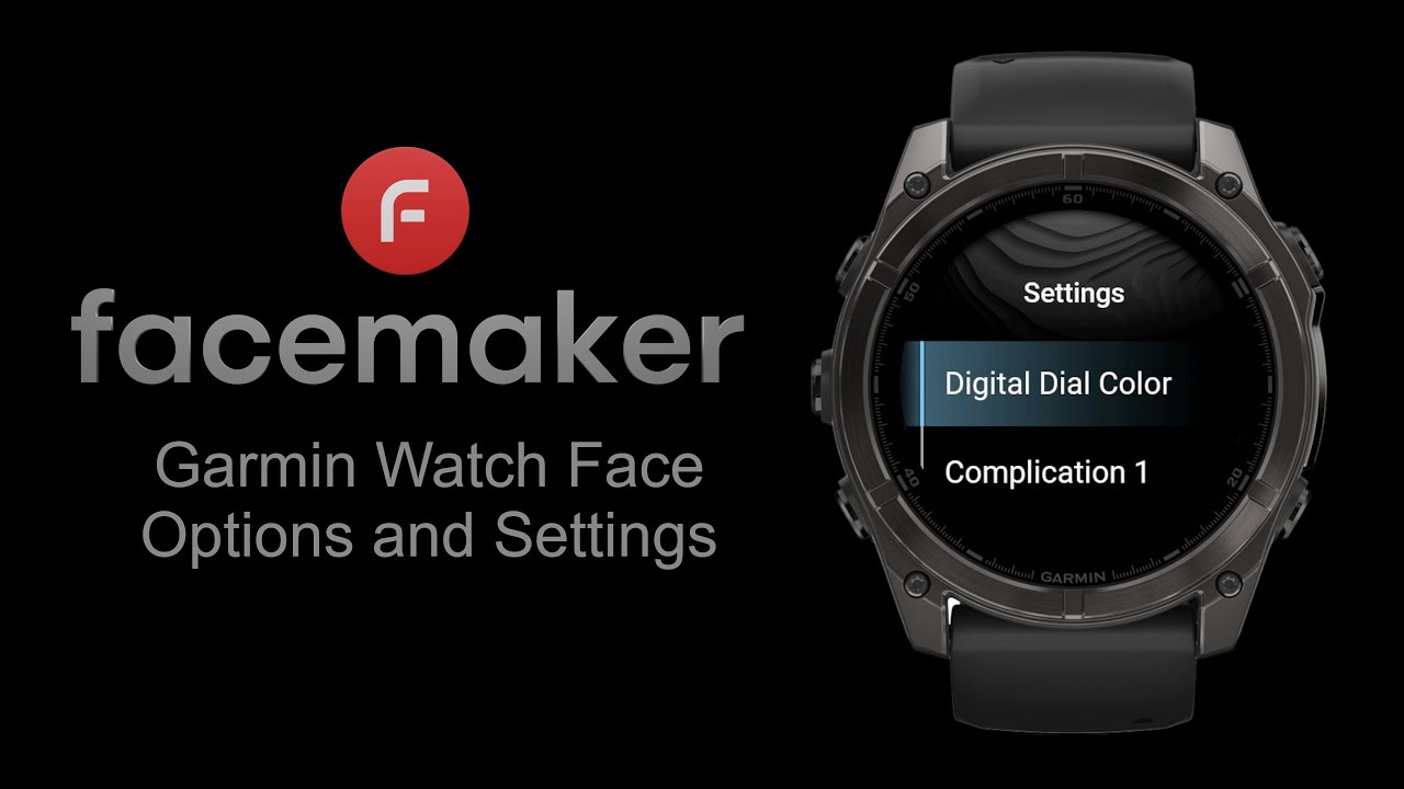 Garmin watch face Options and Settings - YouTube