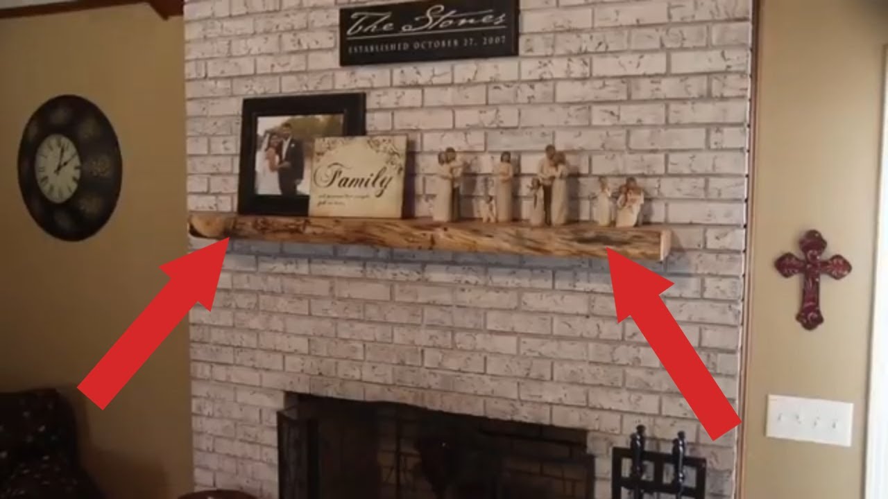 How to Make a Floating Slab Mantel | Woodworking Project - YouTube