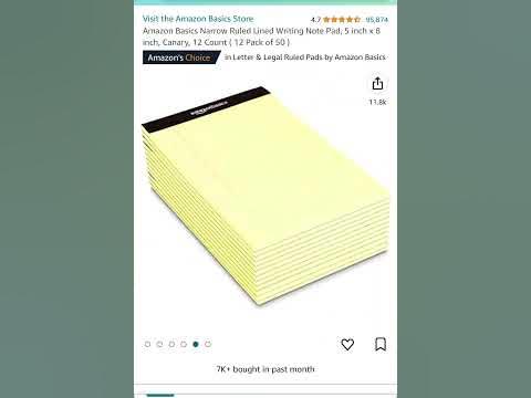 34 % off Amazon Basics Narrow Ruled Lined Writing Note Pad, 5 inch x 8 ...