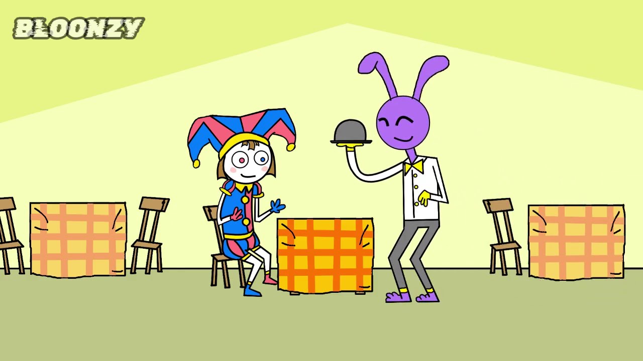 Pomni x Jax dinner with the wrong menu.! Are you sure Pomni will eat ...