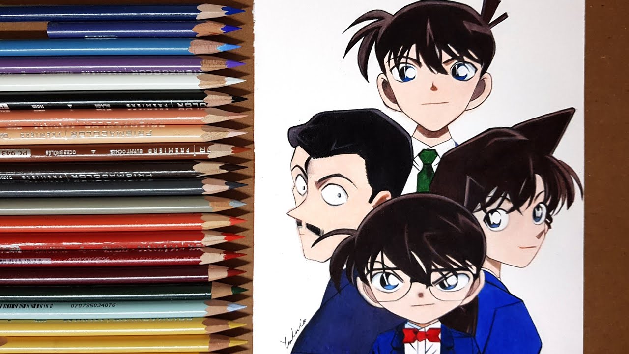 Drawing Detective Conan 명탐정 코난 손그림 / 미니콩알 drawing - YouTube