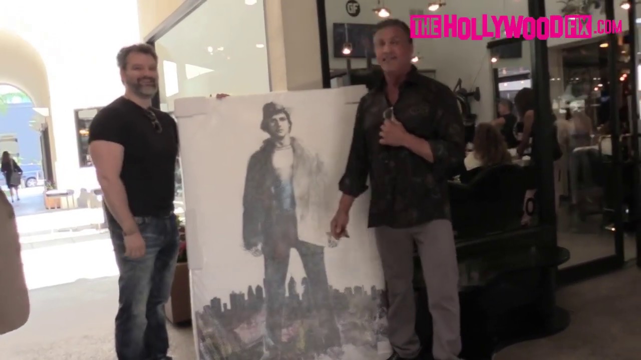Artist John Rivoli with Sylvester Stallone - YouTube