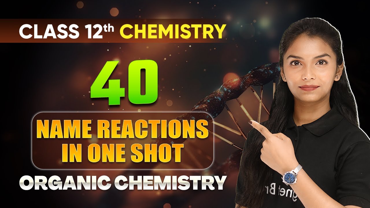 Organic Chemistry - 40 Name Reactions in One Shot | Class 12th ...