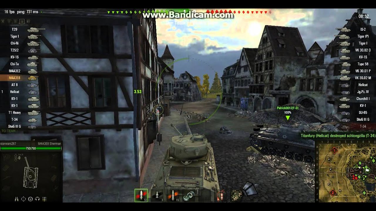 world of tanks the m4a3e9 sherman - YouTube