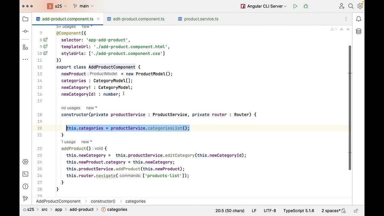 16 - ANGULAR 16 - UPDATE CATEGORY OF PRODUCT - YouTube