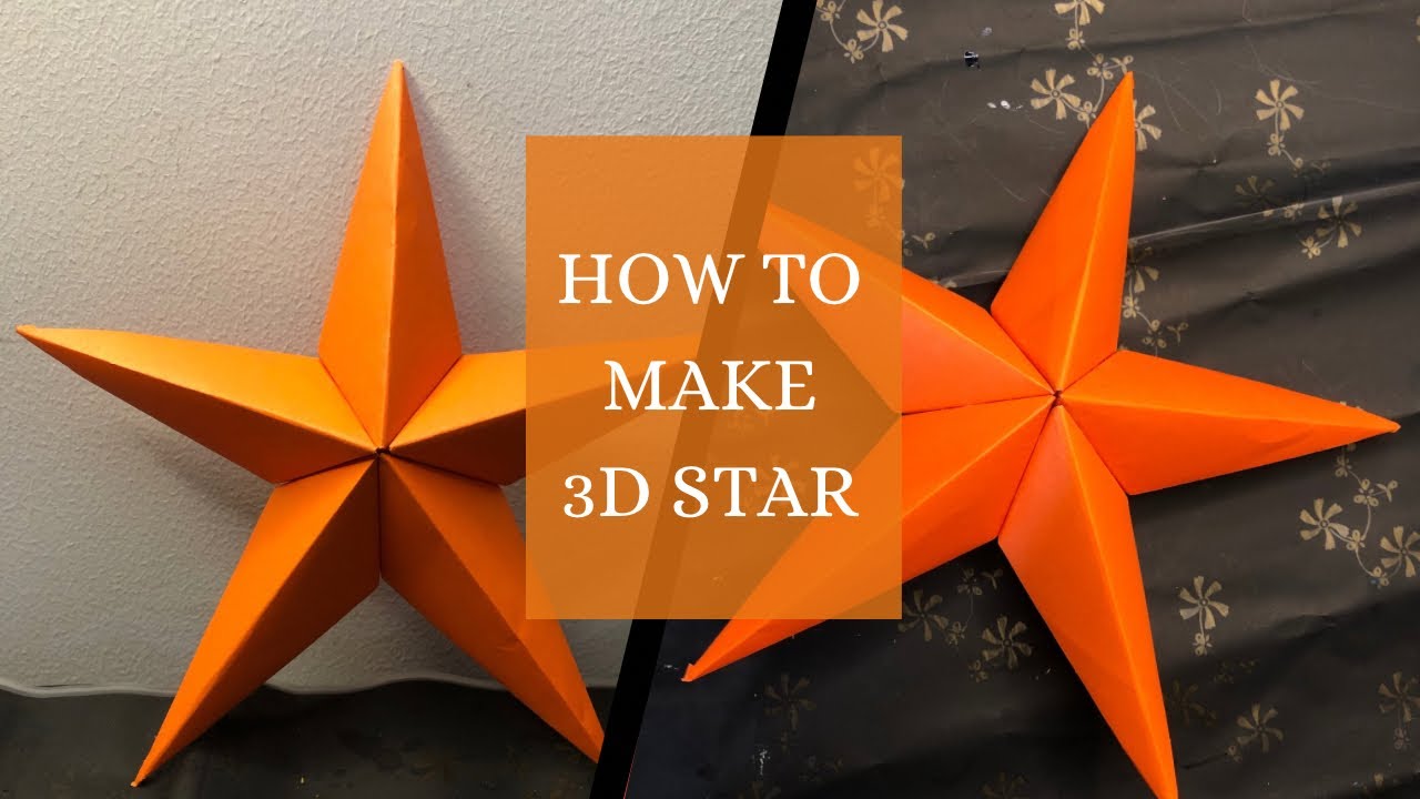 How to Make 3D Star With Paper | Making 3D Star Out Of Paper #papercraft - YouTube
