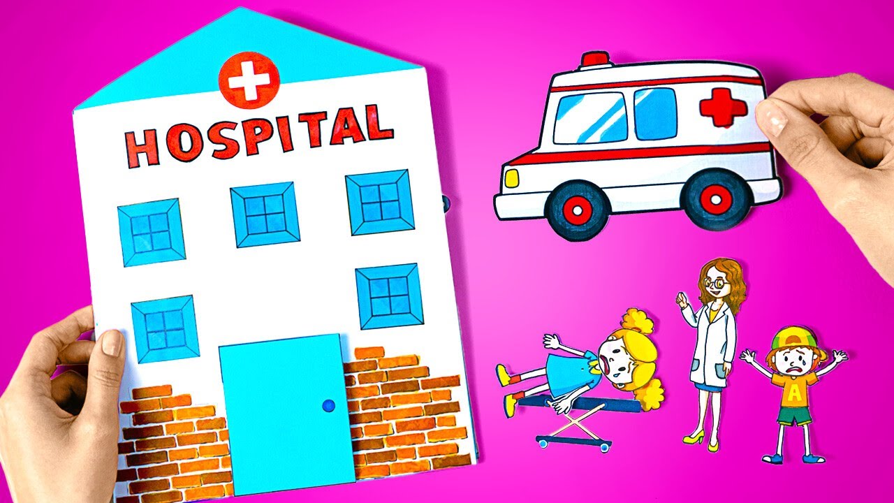DIY Paper Hospital Game For Kids 🏥 Easy Paper Crafts - YouTube