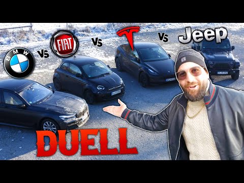 Ich vergleiche meine Autos🤯🔥 BMW vs. Tesla vs. Jeep vs. Fiat 🤩🔥