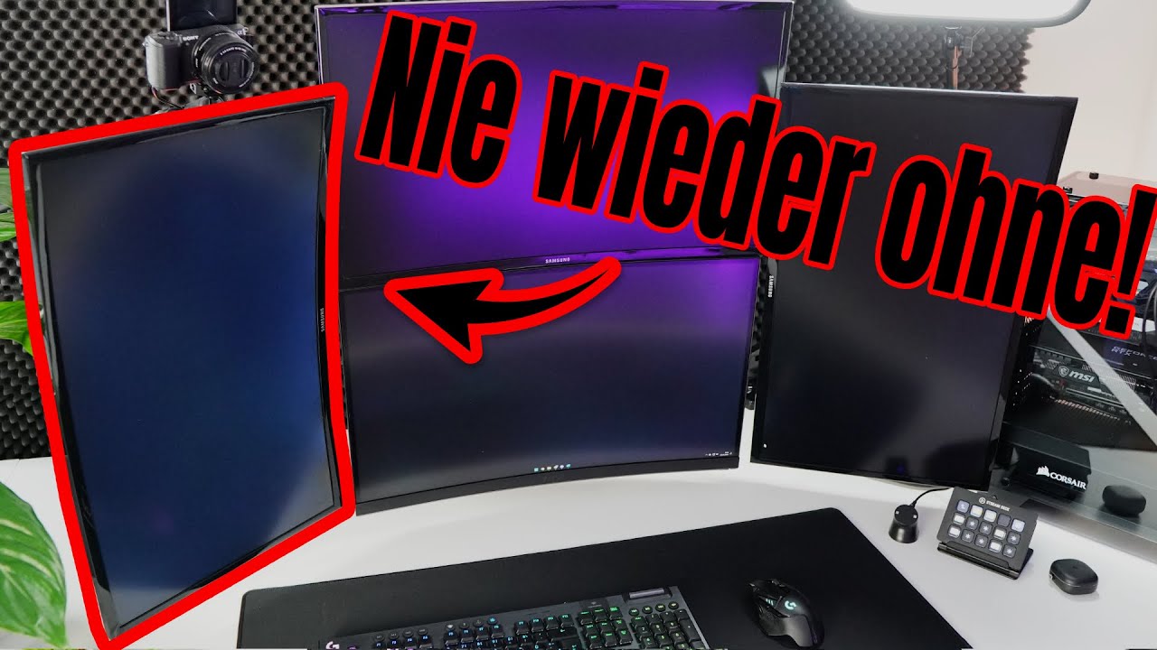Das BESTE Monitor Setup! Monitor vertikal aufstellen | Pivot Funktion ...