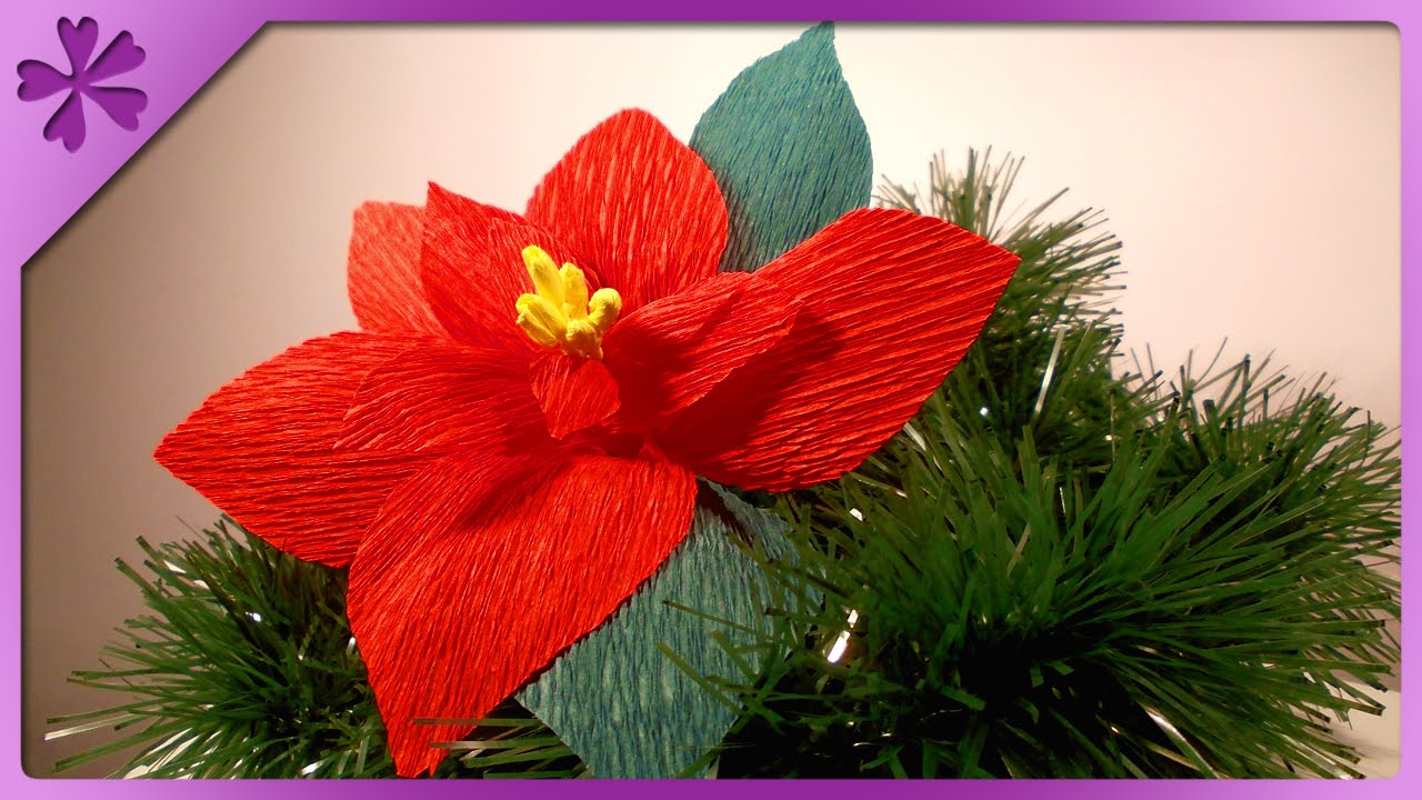 DIY Tissue Paper Poinsettia ENG Subtitles Speed Up 41 YouTube DIY Tissue Paper Poinsettia ENG Subtitles Speed Up 41 YouTube