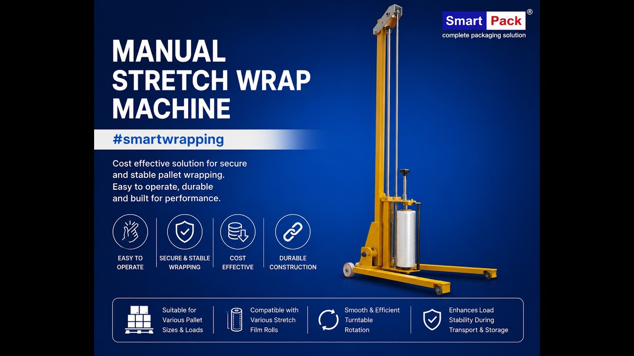 Big manual pallet stretch wrapping machine CONTACT-: +919109108483 ...
