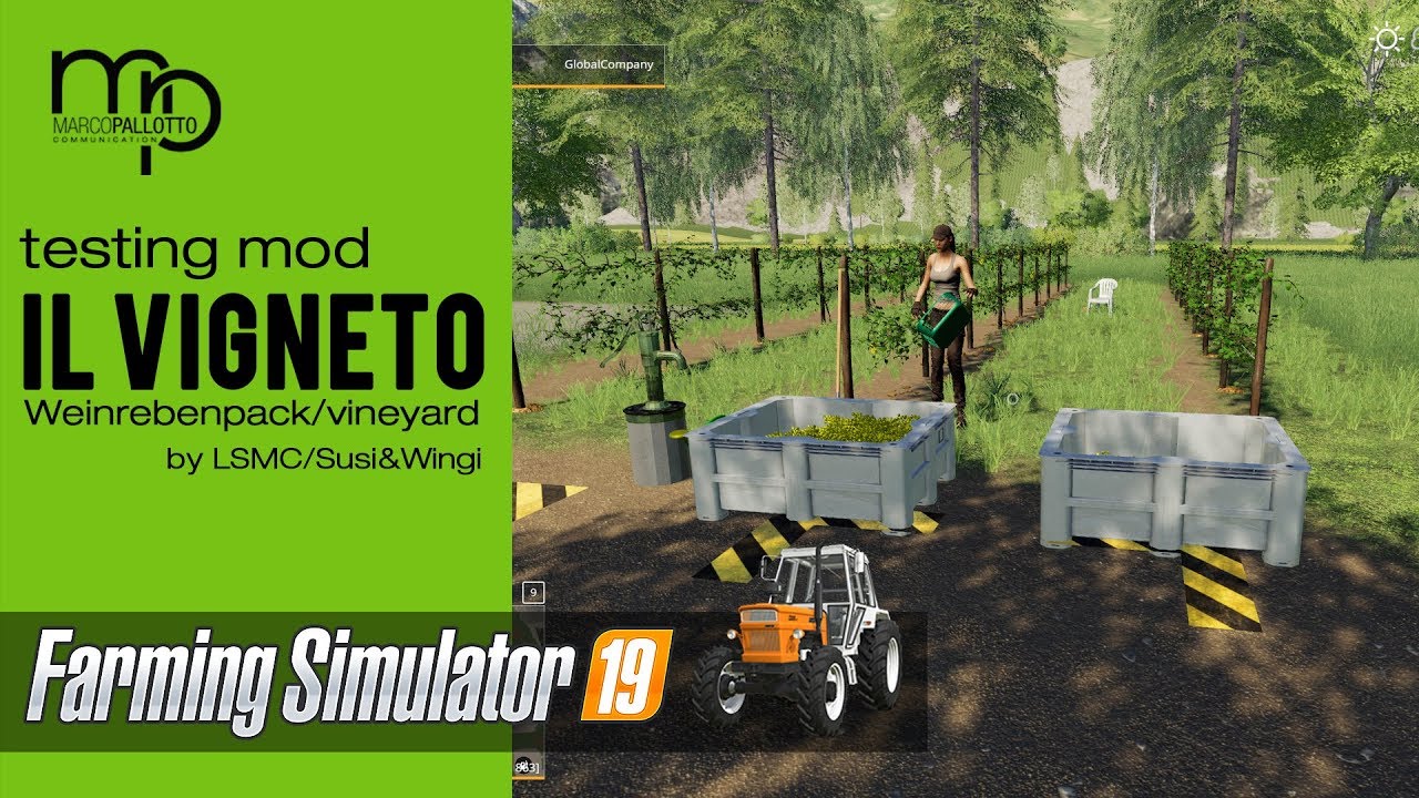 Farming Simulator 19 - Vigneto posizionabile - Testing Mod - YouTube