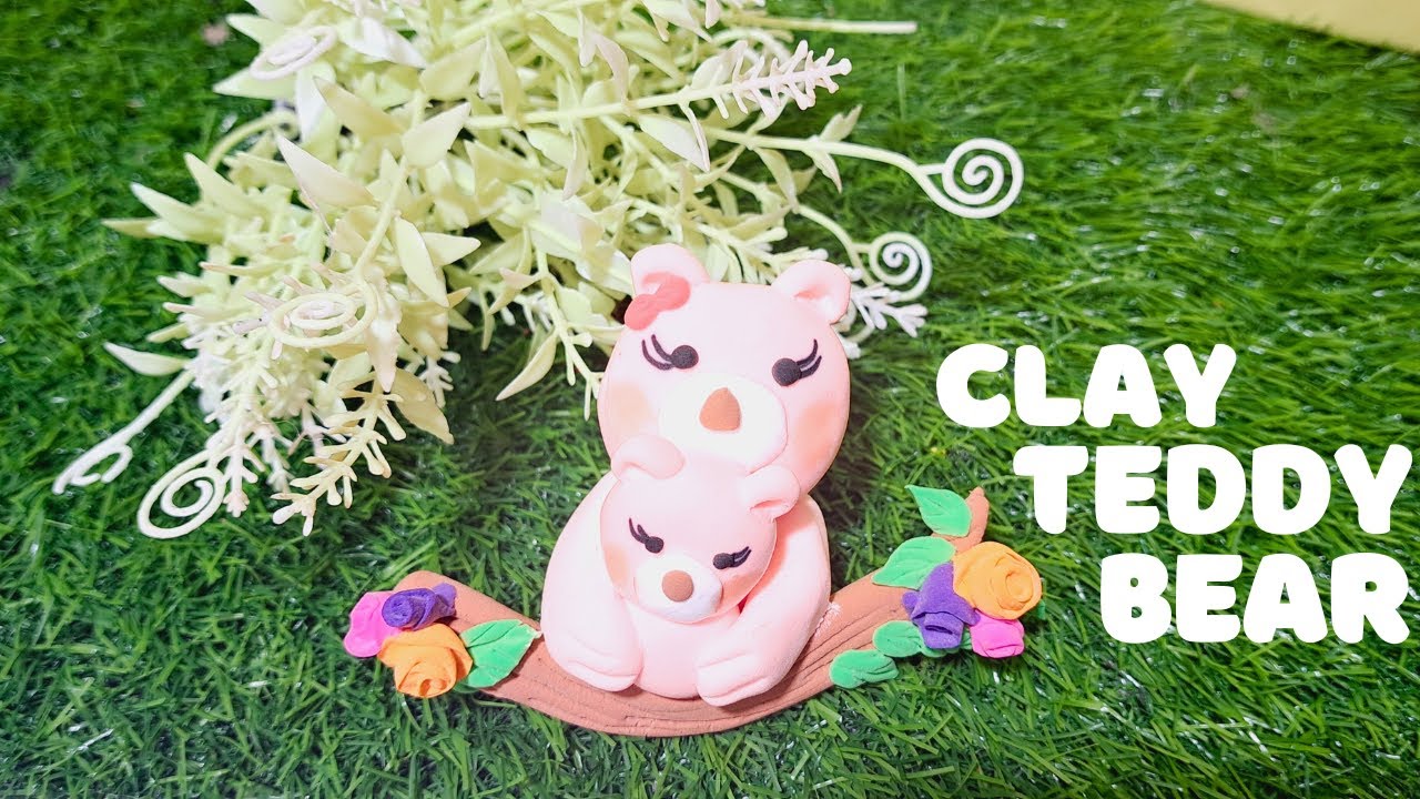 DIY Polymer Clay Teddy Bear | Easy Clay Teddy Bear Tutorial - YouTube