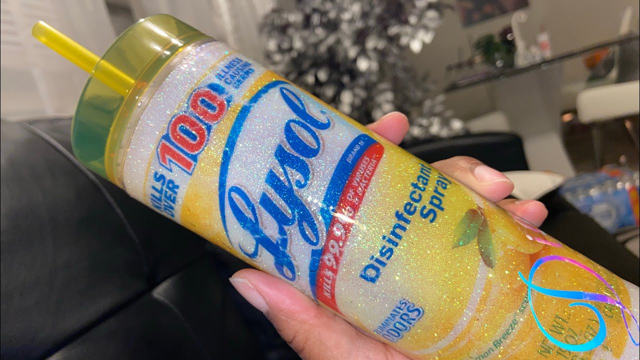 Lysol Tumbler using a Waterslide | DIY - YouTube