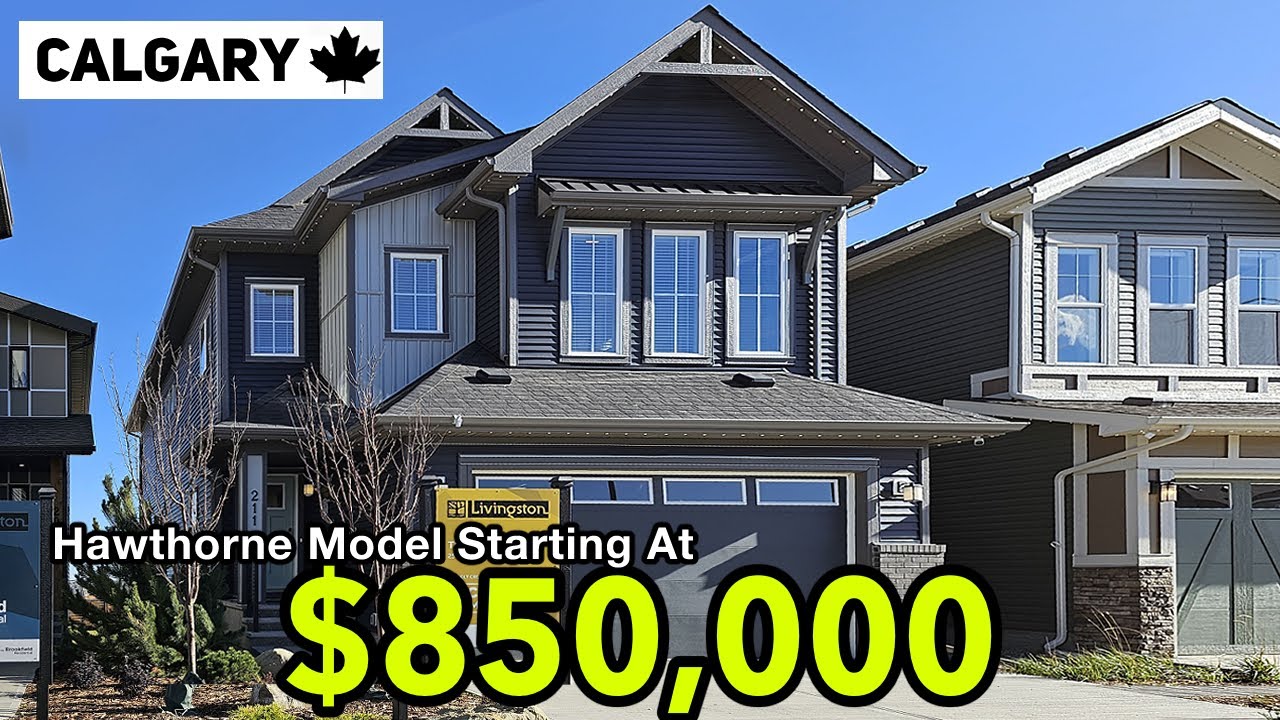 $850K New Home in LIVINGSTON Calgary (Hawthorne Model) - YouTube