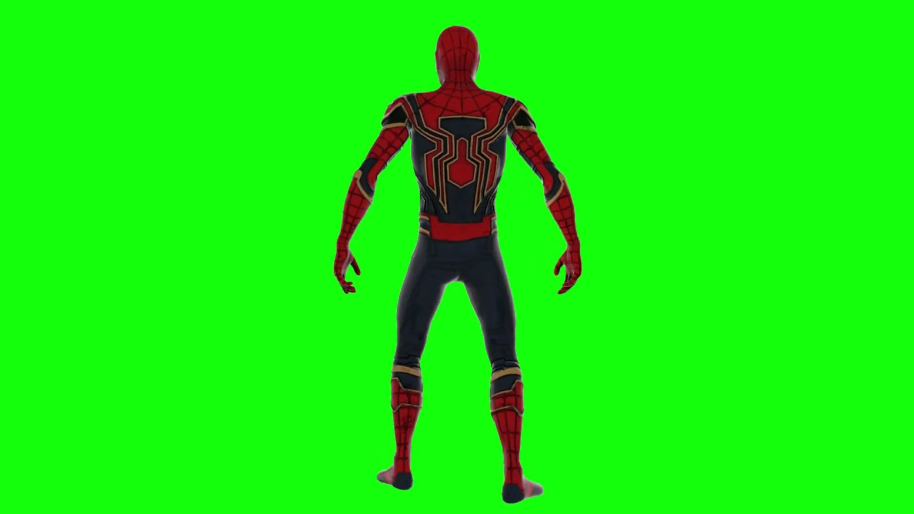 Spiderman on a green screen background/ Character animation/ Download ...