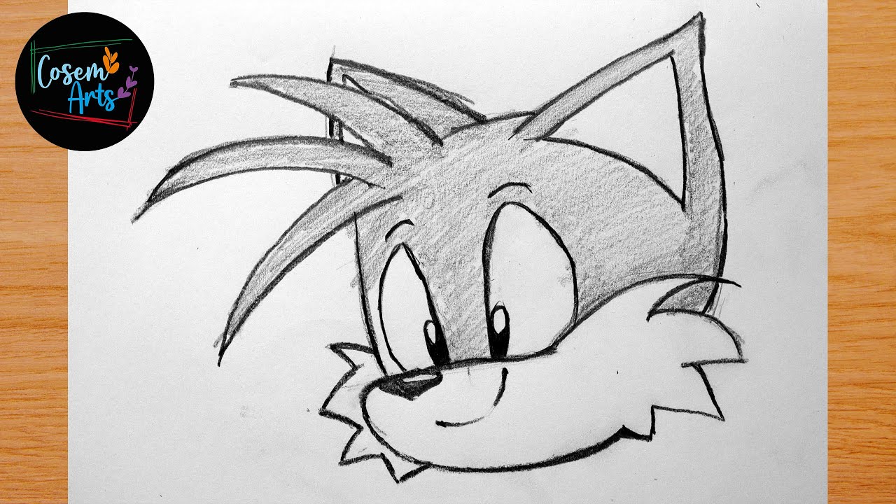 How to draw Tails head || How To Draw Tails From Sonic - YouTube