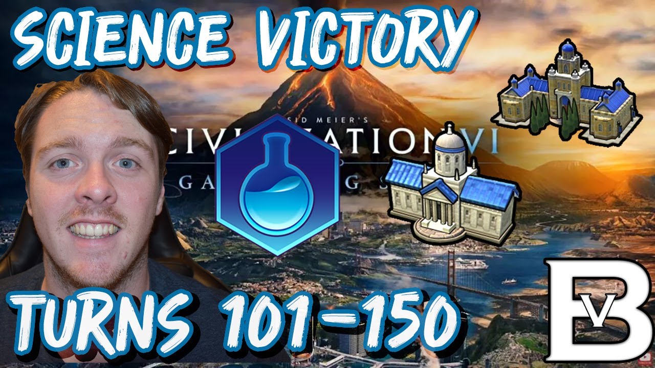 How to Win a Science Victory In Civilization 6 - Turns 101-150 - YouTube