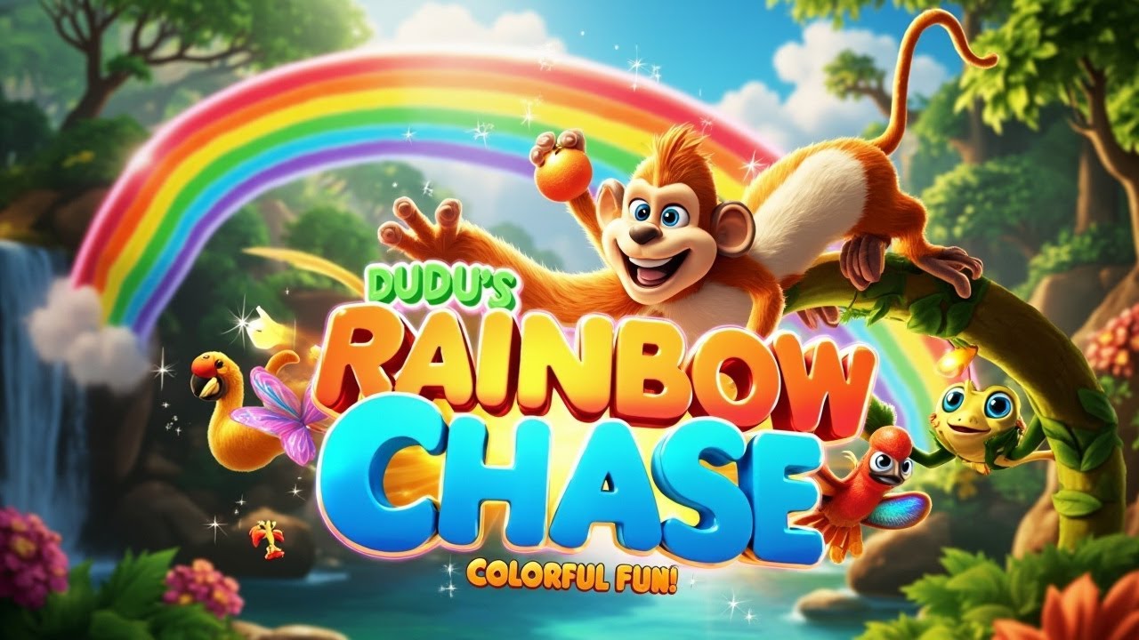 Dudu’s Rainbow Chase | DuDu Monkey Dance | Fun Kids Song & Dance! - YouTube