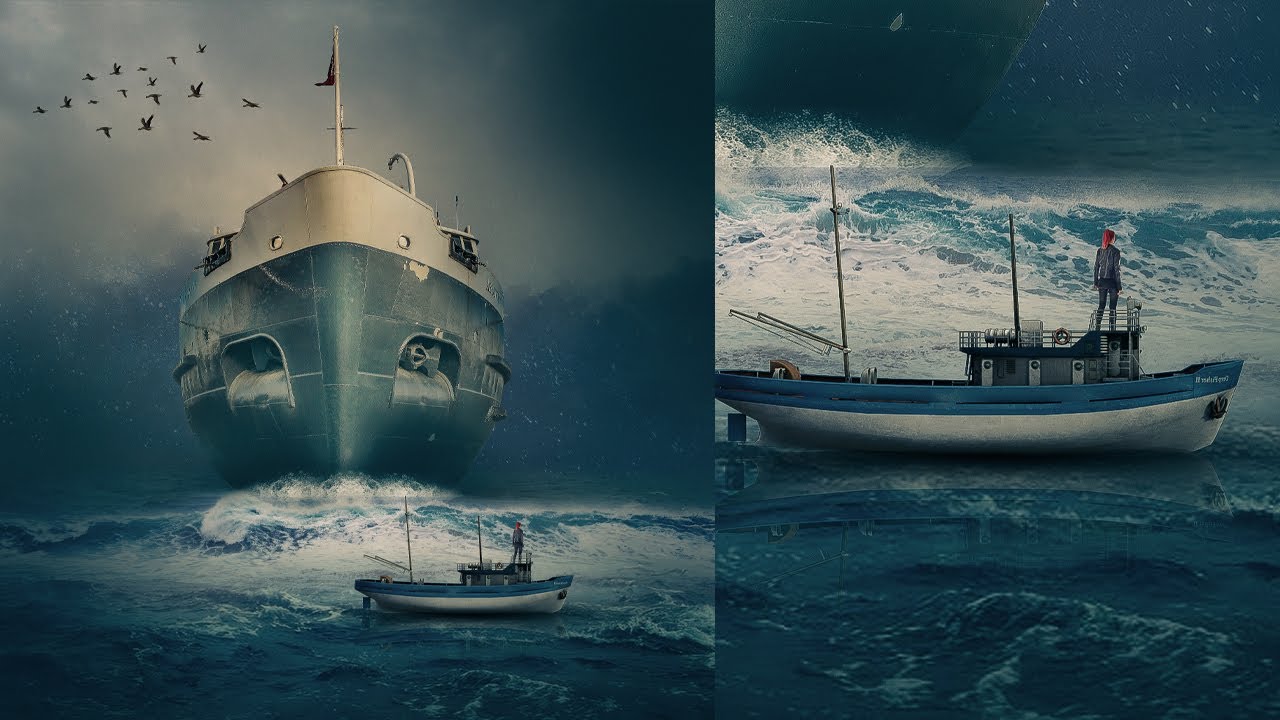 Giant Ship Photoshop Manipulation And Concept Art - YouTube
