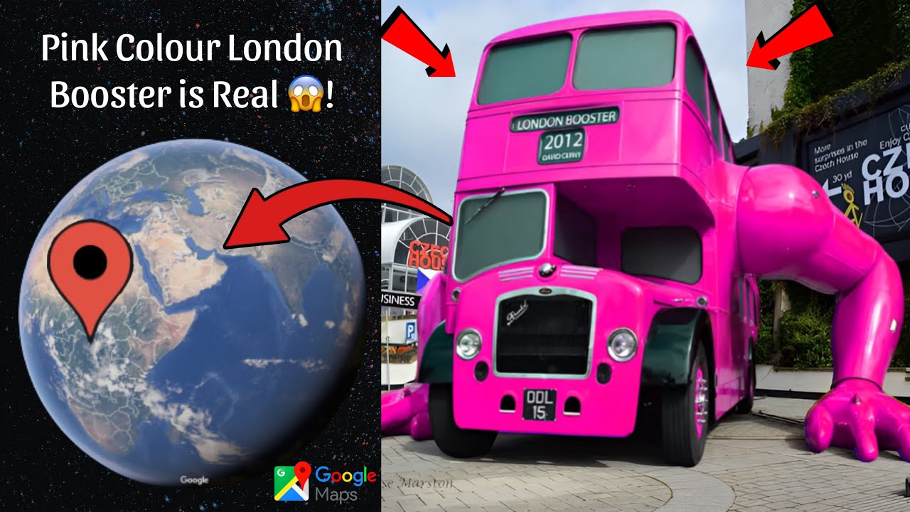 Proof Pink Colour London Booster Bus is Real On Google Maps and Google ...