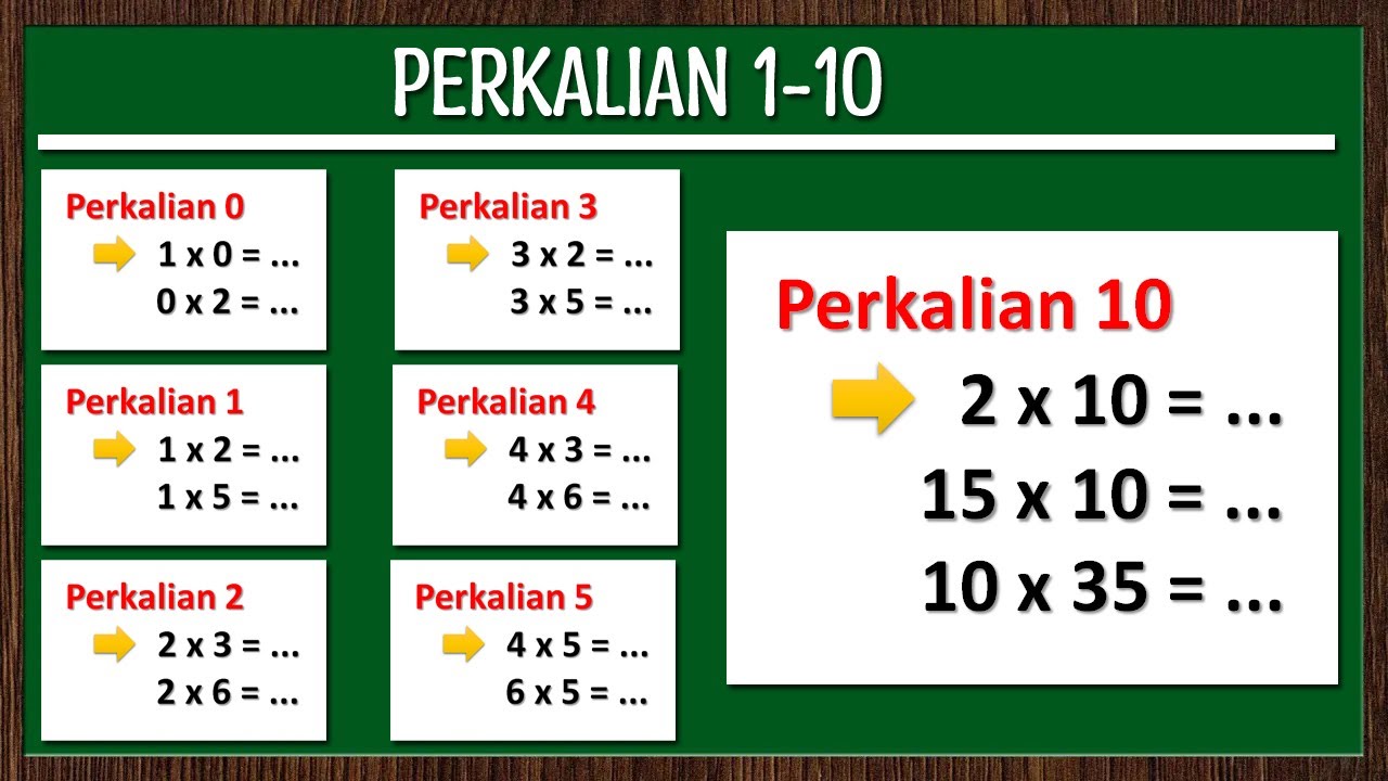 Perkalian 1-10 - YouTube