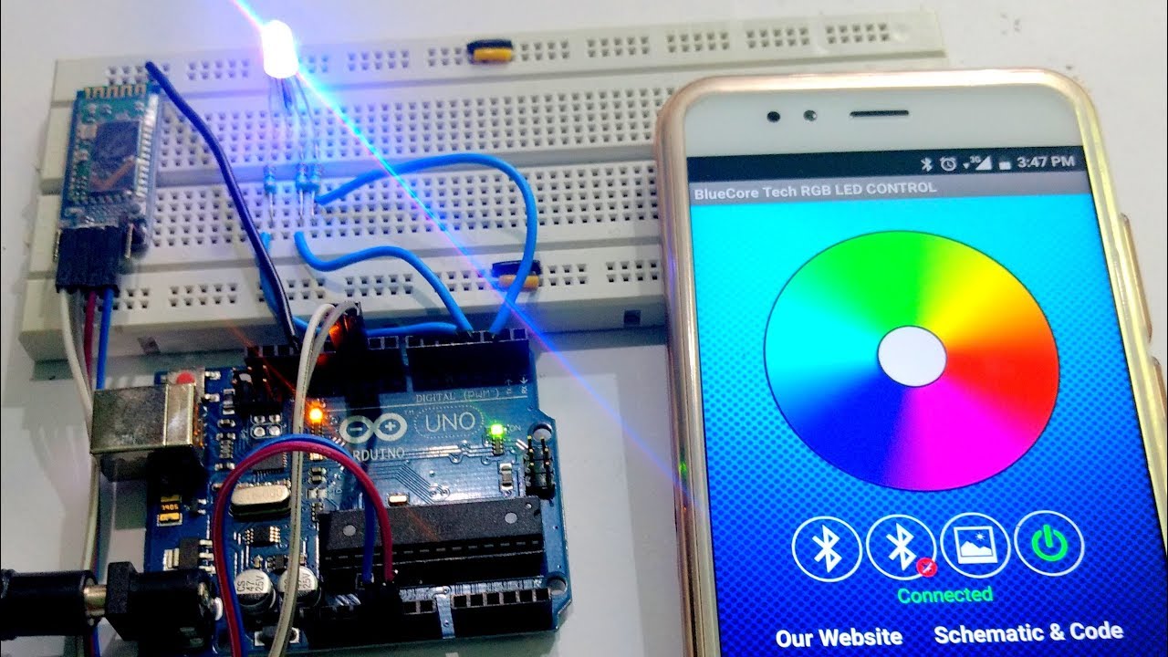 How To Control Rgb Led Using Your Android Smartphone Youtube