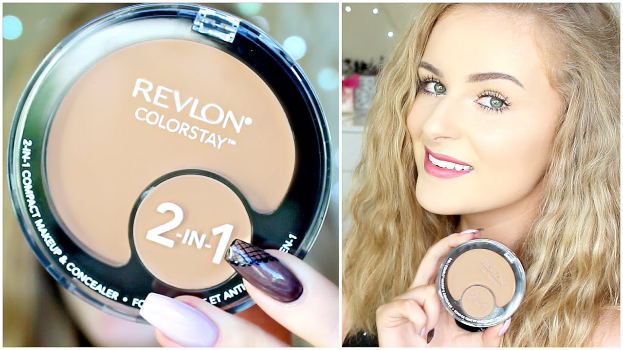 Trying NEW Foundation | REVLON 2 in 1 Colorstay Compact! - YouTube