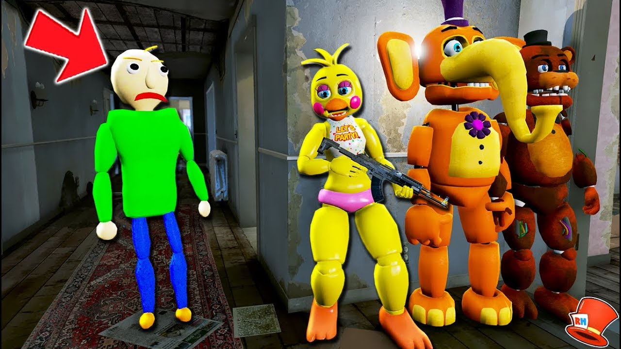 CAN THE ANIMATRONICS HIDE FROM BUFF BALDI'S BASICS? (GTA 5 Mods FNAF ...