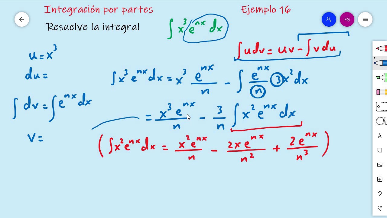 Integración por partes Ejemplo 16 - YouTube