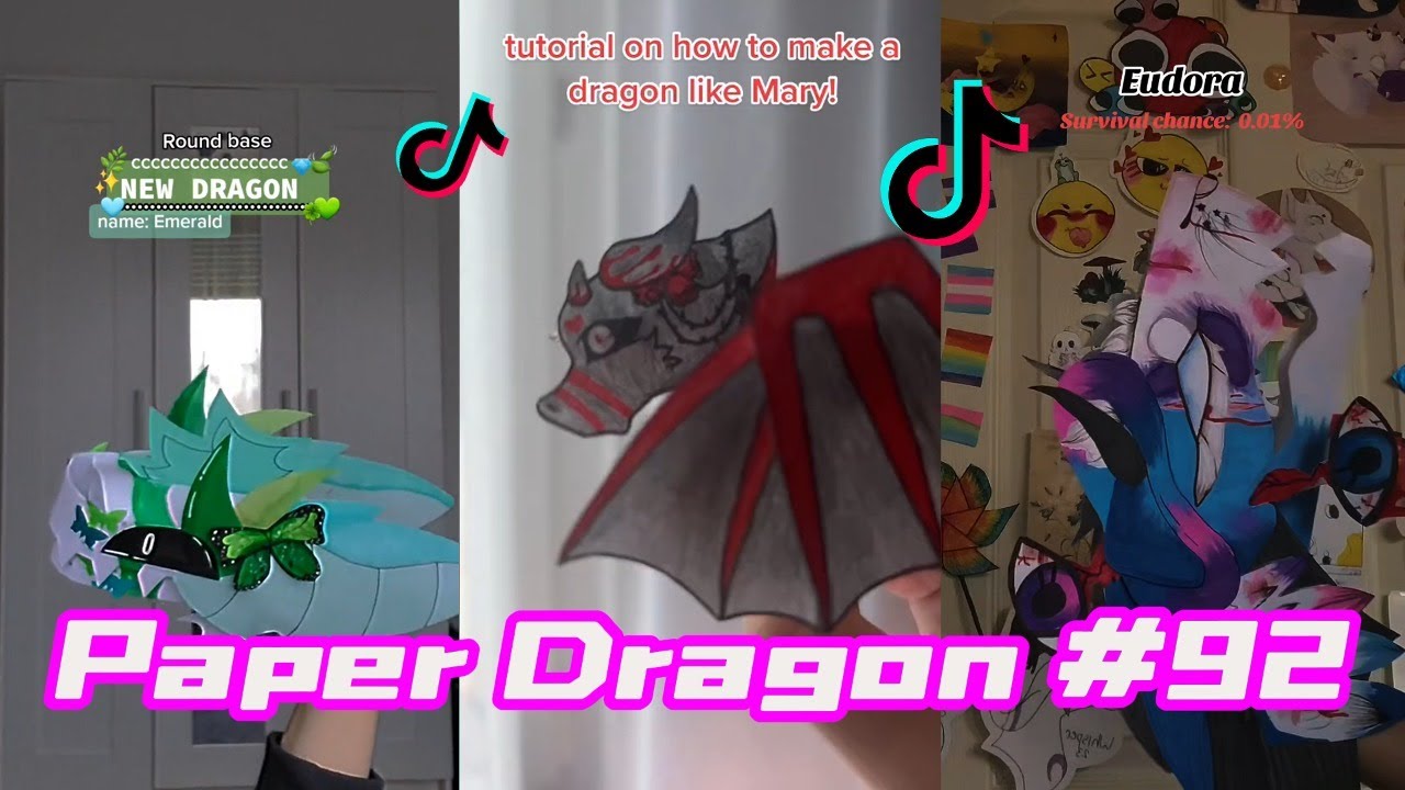 Dragon Puppet Crafts - Paper Dragon TikTok Compilation #92 - YouTube
