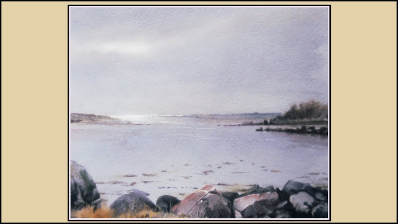 Watercolor drawing. The White Sea waterscape. - YouTube