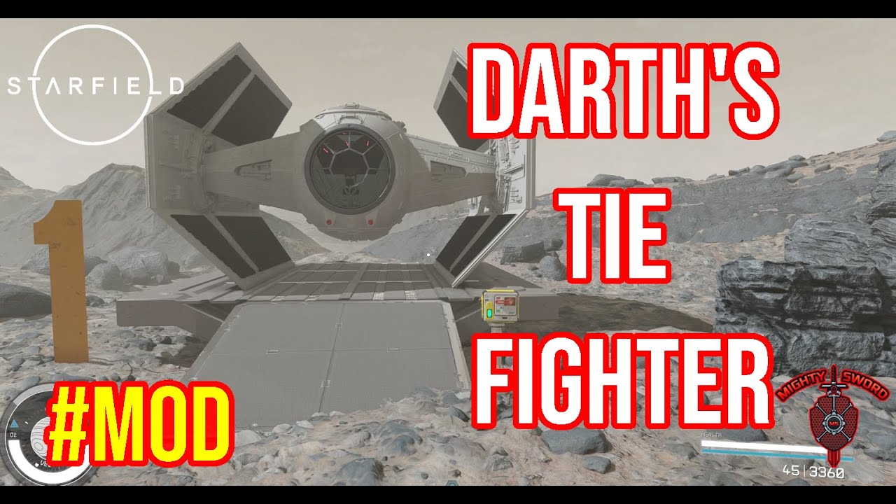 Starfield - Star Wars Darth Vader's Tie fighter - #Mod - YouTube