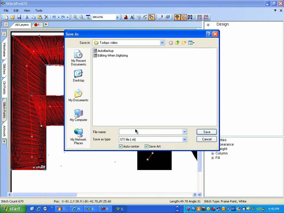 Editing While Digitizing Using StitchPro STI Software - YouTube