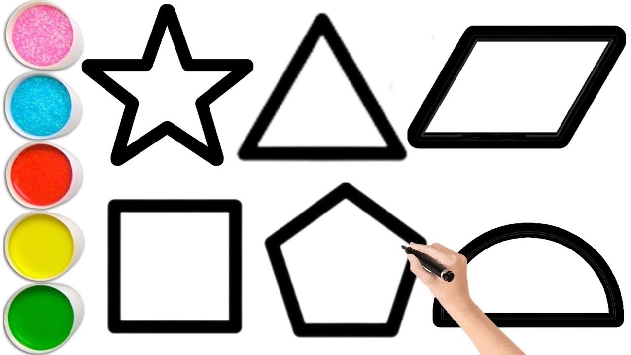 Shapes Draw For Kids | How to Draw Shapes | Shapes song | Drawing ...