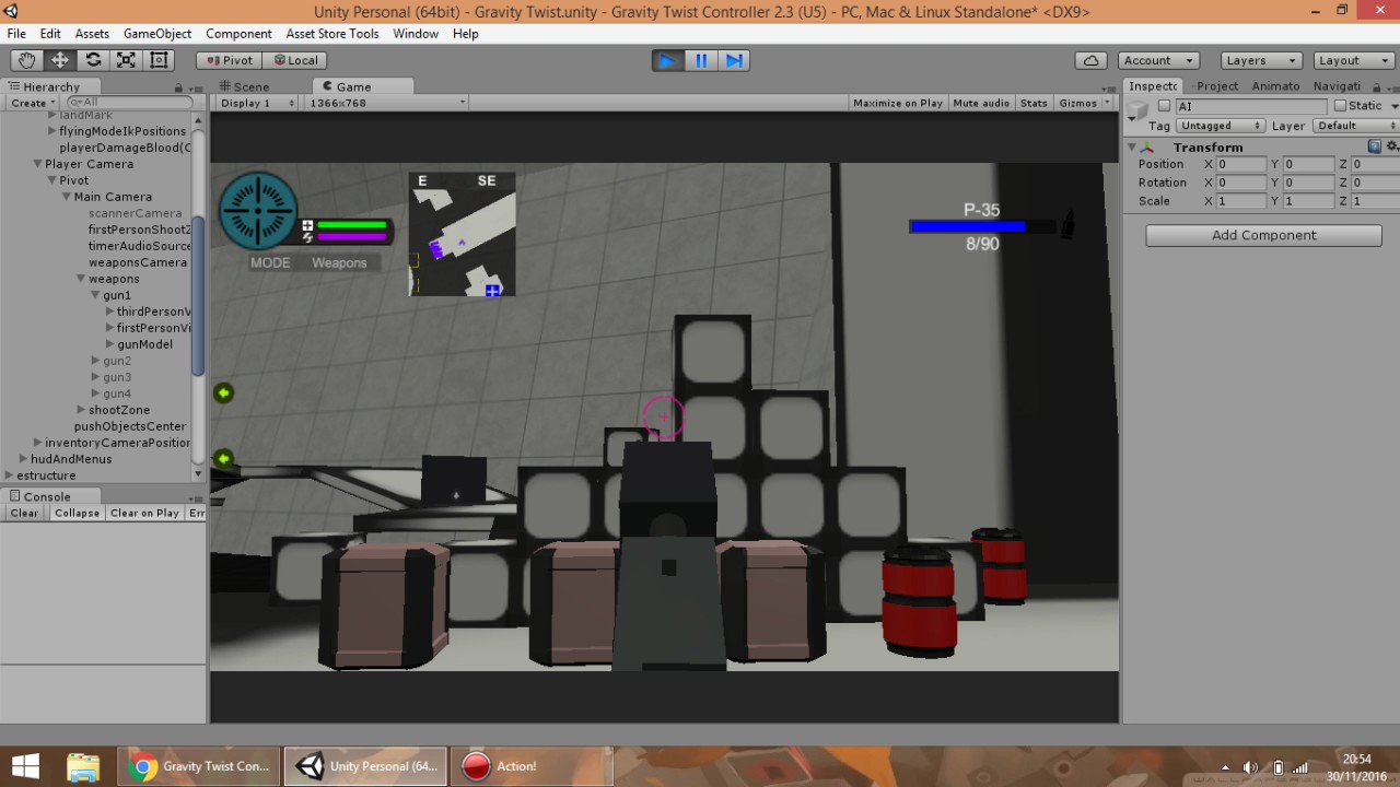 Gravity Twist Controller Weapon system for 1st/3rd person preview - YouTube