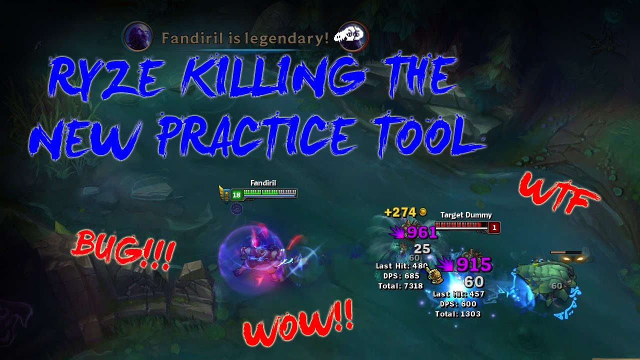Ryze Killing The New Training Dummies! PBE Bug/Glitch (League of ...