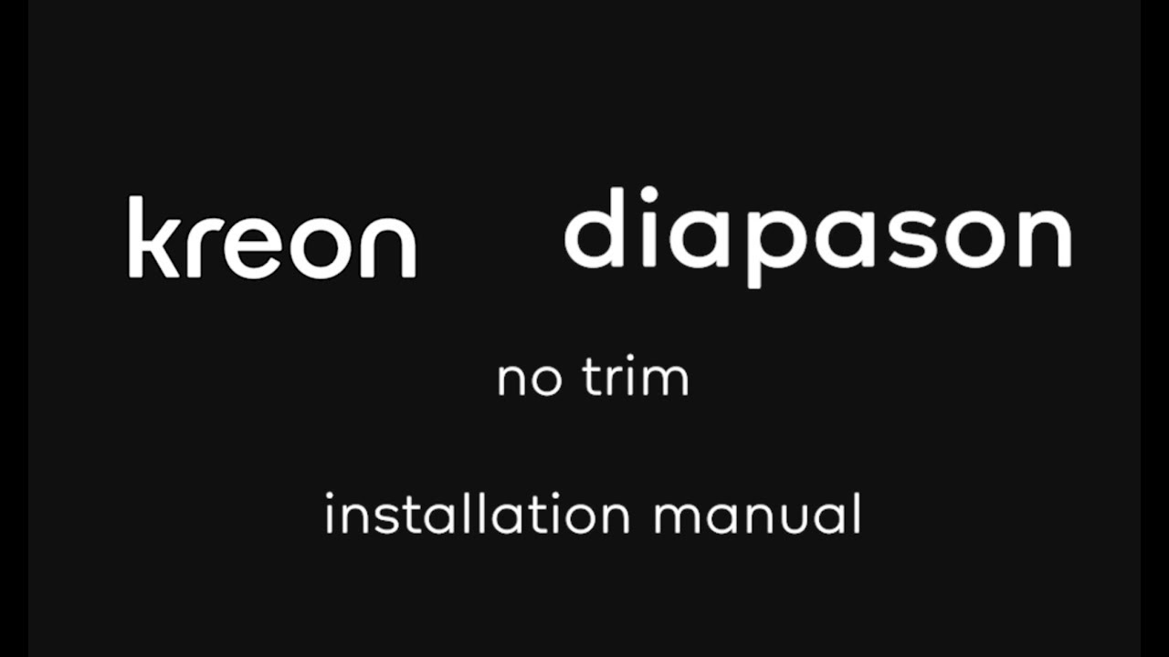 KREON DIAPASON NO TRIM - installation video - YouTube