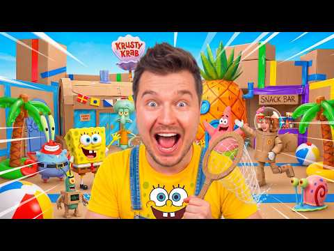 I Lived With Sponge Bob In Box Fort Bikini Bottom In Real Life!